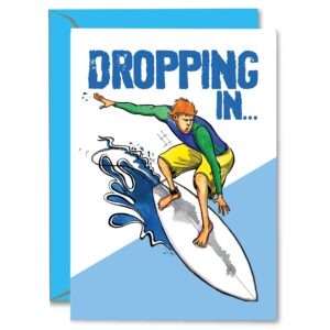 play strong surfing birthday card 1-pack (5x7) super star illustrated sports birthday cards greeting cards- awesome for surfers, coaches and fans birthdays, gifts and parties!