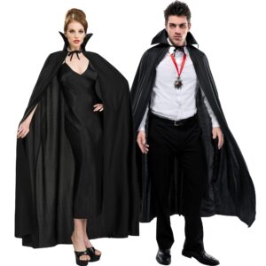 amscan full length black cape costume accessory - standard size (pack of 1) - elegant, mysterious fabric drape for costumes & occasions