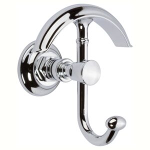 ginger 4811/pc eavon double towel robe hook, polished chrome