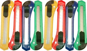 vip home essentials top blade box cutters - 8 pack