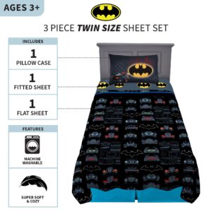 Franco Kids Bedding Super Soft Sheet Set, Twin, Batman