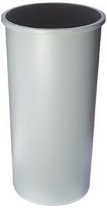 rubbermaid commercial products untouchable round trash can, gray, 22 gallons-rcp354600gy