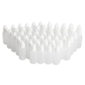 topwel excellent quality 50pcs 15ml empty eyedrops plastic dropper dropping bottle eye liquid dropper- plug can removable the lip can be screwed on