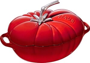 staub 3-quart cast iron tomato cocotte