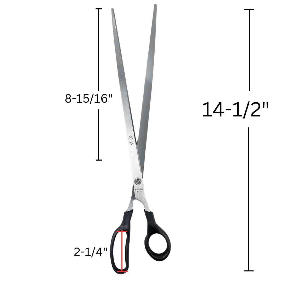 KUTZ 14" (35.6 cm) Extra Long Nose Scissors | Stainless Steel Blades | Great For Cutting Wrapping Paper, Construction Paper, and Trimming Plants | Because Scissor Size Matters