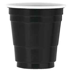 black disposable plastic shot glasses - 2oz, 20 pieces - perfect for events and celebrations