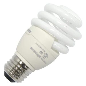 13w t2 cfl med base bulb