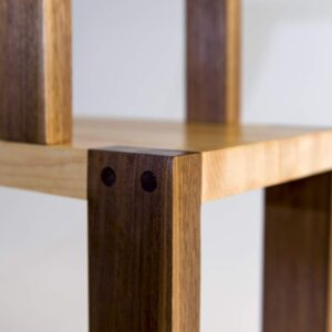 Jonathan Alden Step Stool, Solid Walnut and Maple