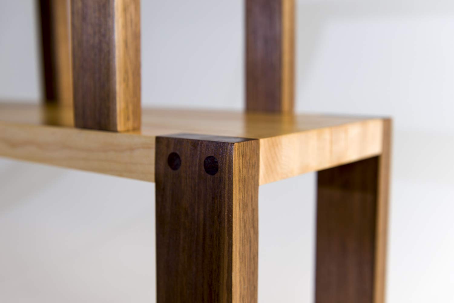 Jonathan Alden Step Stool, Solid Walnut and Maple