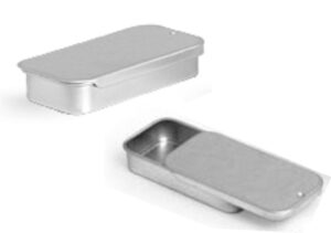 metal slide top tin containers for crafts geocache storage survival kit (pack of 3)