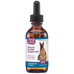 petalive muscle and joint support-m - natural homeopathic formula for joint pain and stiffness in pets - supports joint health and movement in dogs and cats - 59 ml