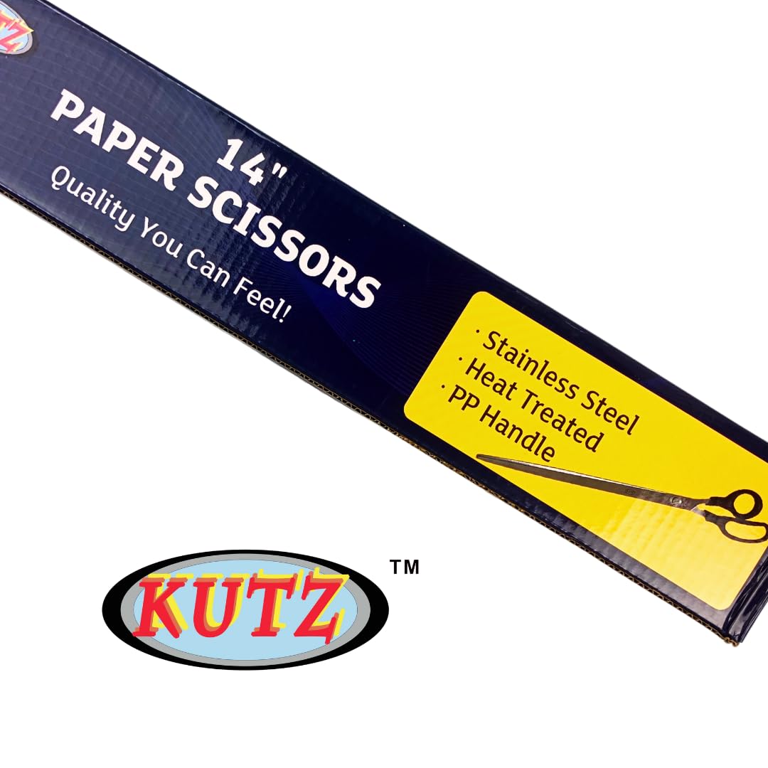 KUTZ 14" (35.6 cm) Extra Long Nose Scissors | Stainless Steel Blades | Great For Cutting Wrapping Paper, Construction Paper, and Trimming Plants | Because Scissor Size Matters