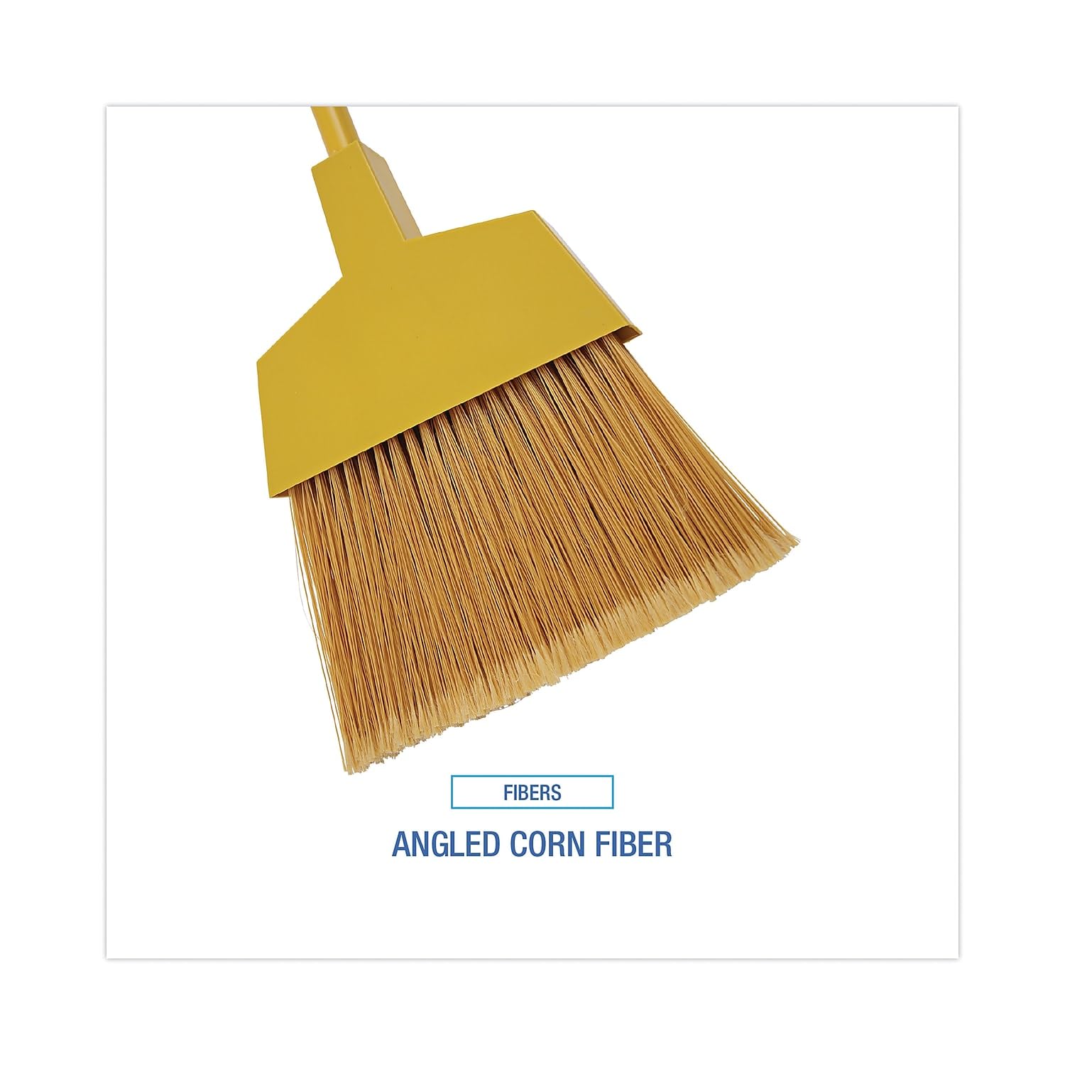 Boardwalk BRMAXIL Corn/Fiber Angled-Head Lobby Brooms, 42-Inch, Yellow, 12/Carton