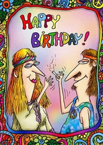 stoned hippies oatmeal studios funny birthday card