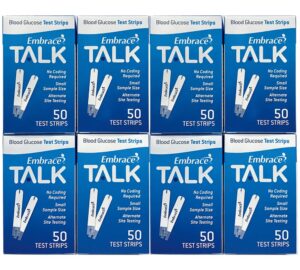 embrace test strips bundle deal savings 400 ct (8 boxes of 50ct = 400ct total)