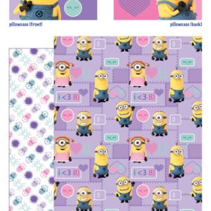 Universal's Minion Girls Way 2 Cute Microfiber Twin Sheet Set