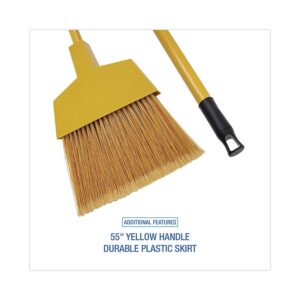 Boardwalk BRMAXIL Corn/Fiber Angled-Head Lobby Brooms, 42-Inch, Yellow, 12/Carton