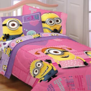 Universal's Minion Girls Way 2 Cute Microfiber Twin Sheet Set