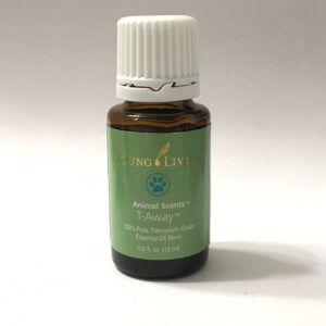 young living animal scents t-away, 15ml | animal care essential oils | natural pet care & wellness support | prediluted formula | soothing & gentle | relaxation & calming oil for pets