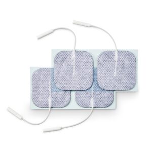 premium tens/ems unit 40 electrode pads 2"x2" in. reusable self stick gel carbon electrodes