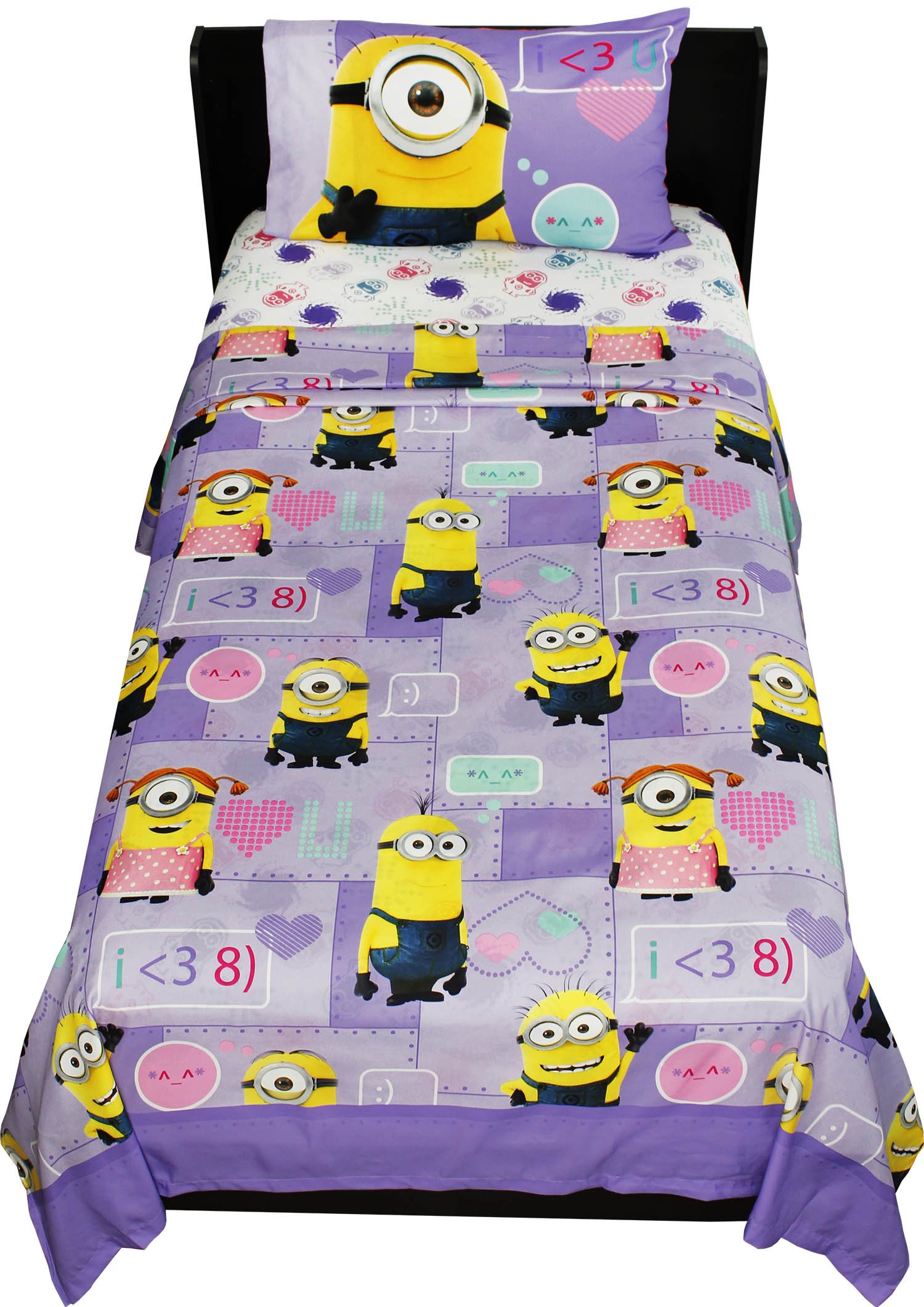 Universal's Minion Girls Way 2 Cute Microfiber Twin Sheet Set