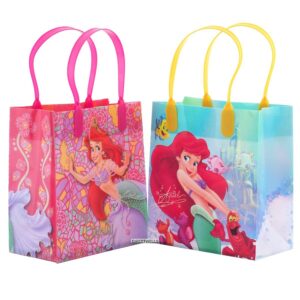 disney princess little mermaid ariel ocean beauty reusable party favor goodie small gift bags (12 bags)