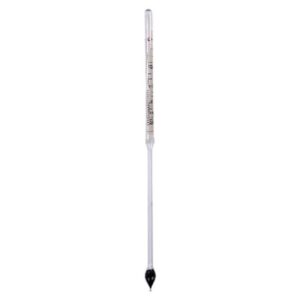 heavy liquids hydrometers: 1.0-2.0 in 0.01 divisions, overall length 30 cm