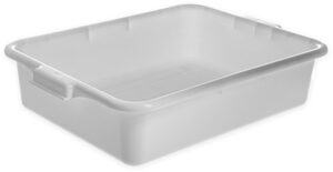 carlisle foodservice products n4401002 comfort curve™ ergonomic wash basin tote box, 5" deep, white (pack of 12)