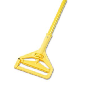 uns620 quick change side-latch plastic mop handle, 60in, aluminum handle, yellow