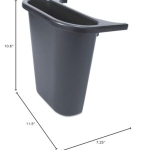 RCP295073BLA Saddle Basket Recycling Bin, Rectangular, Black, 7 1/4quot;W x 10 3/5quot;D x 11 1/2quot;H