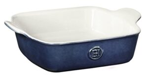 emile henry made in france hr modern classics square baking dish 8 x 8/2 qt, 9 x 9, twilight blue