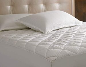 sheraton mattress pad - diamond quilted mattress topper - fits mattresses up to 18" - king (78" x 80" x 18")