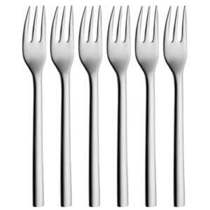 wmf 12.9166.6046 cake forks set, stainless steel, silver, 21.1 x 17.5 x 2 cm