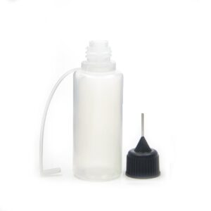 20ml plastic 6 colors dropper bottles tip steel needle drip empty liquid filling squeezable childproof (20ml black pack of 20pcs)