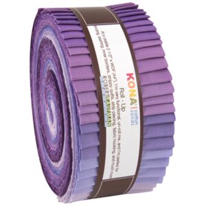 robert kaufman ru-437-40 strips kona cotton, lavender fields, 40 piece, 2-1/2-inch , purple