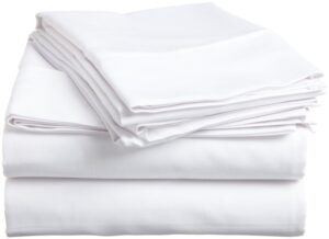 100% egyptian cotton 500 thread count white solid zipper closure 3-piece duvet cover queen size.