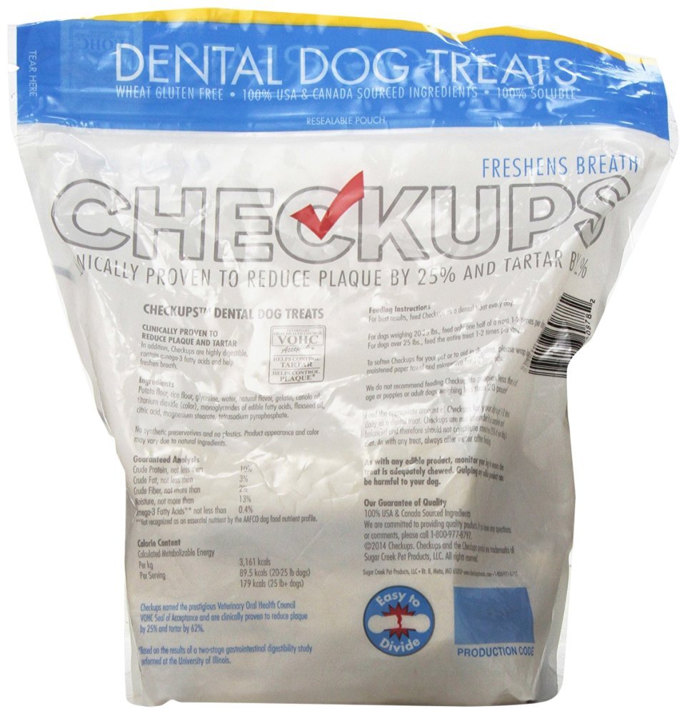 Checkups- Dental Dog Treats, 24ct 48 oz. for Dogs (Pack of 2),Checkups-j5