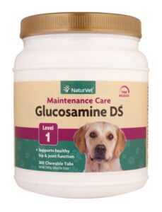 naturvet 240 count glucosamine- ds with glucosamine and chondroitin tablets for dogs (360 count)