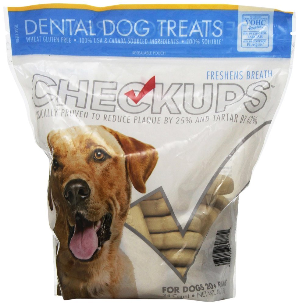 Checkups- Dental Dog Treats, 24ct 48 oz. for Dogs (Pack of 2),Checkups-j5