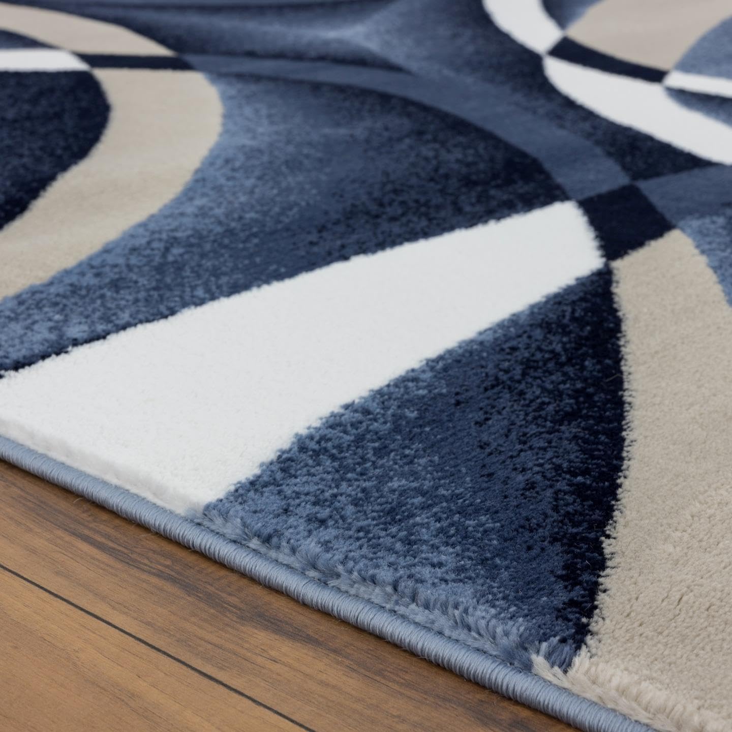 Persian Area Rugs 2305 Modern Abstract Area Rug Carpet, Navy / 5 x 7,2305 Navy 5x7