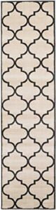 unique loom trellis collection modern morroccan inspired with lattice design area rug, runner 2' 7" x 10' 0", beige/black