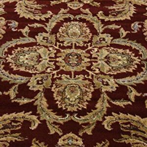 Unique Loom Voyage Collection Traditional Oriental Classic Intricate Design Area Rug (6' 0 x 6' 0 Round, Red/Tan)