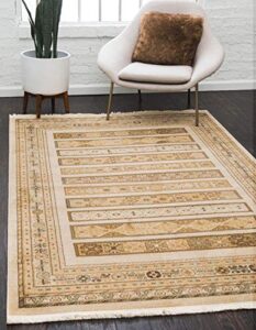 unique loom fars collection area rug - pasadena (9' x 12' 2" rectangle, ivory/ cream)