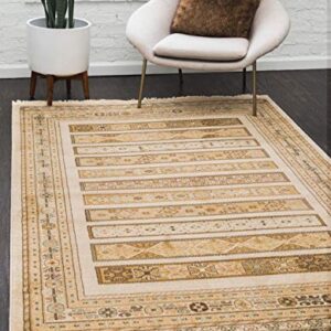 Unique Loom Fars Collection Area Rug - Pasadena (9' x 12' 2" Rectangle, Ivory/ Cream)