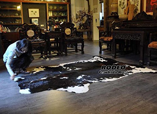 rodeo Cowhide Rug Dark Brindle Size 6x8 Feet Dc