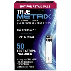 true metrix blood glucose test strips, 50 count