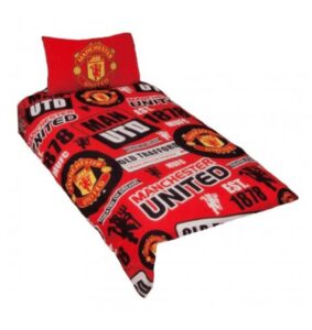 manchester united f.c. manchester united official patch single duvet set multi-colour