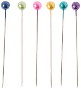 dritz sew 101, 1-1/2", 75 count, assorted colors pearlized pins