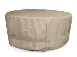 covermates round dining table cover - water-resistant polyester, mesh ventilation, patio table covers, 30diameter x 25h, khaki