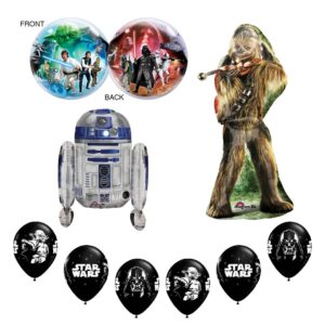 anagram star wars deluxe happy birthday balloons decoration supplies chewbaca r2d2 chewy